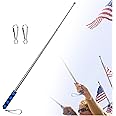 Amazon.com : smrtcol Telescopic Handheld Flagpoles with Clips 5'3 ...