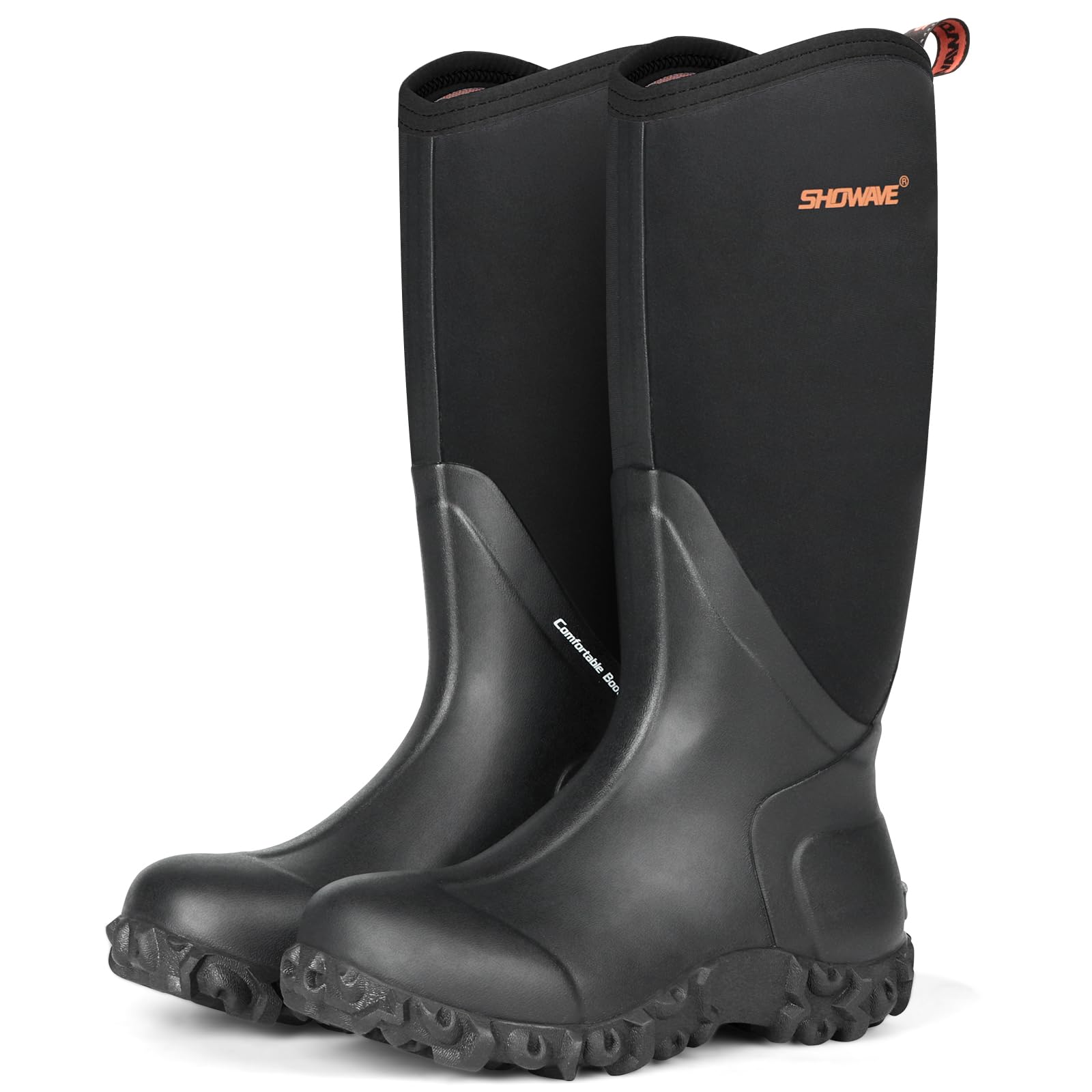 Showave Rain Boots for Women Waterproof Insulated Rubber Neoprene Boot ...