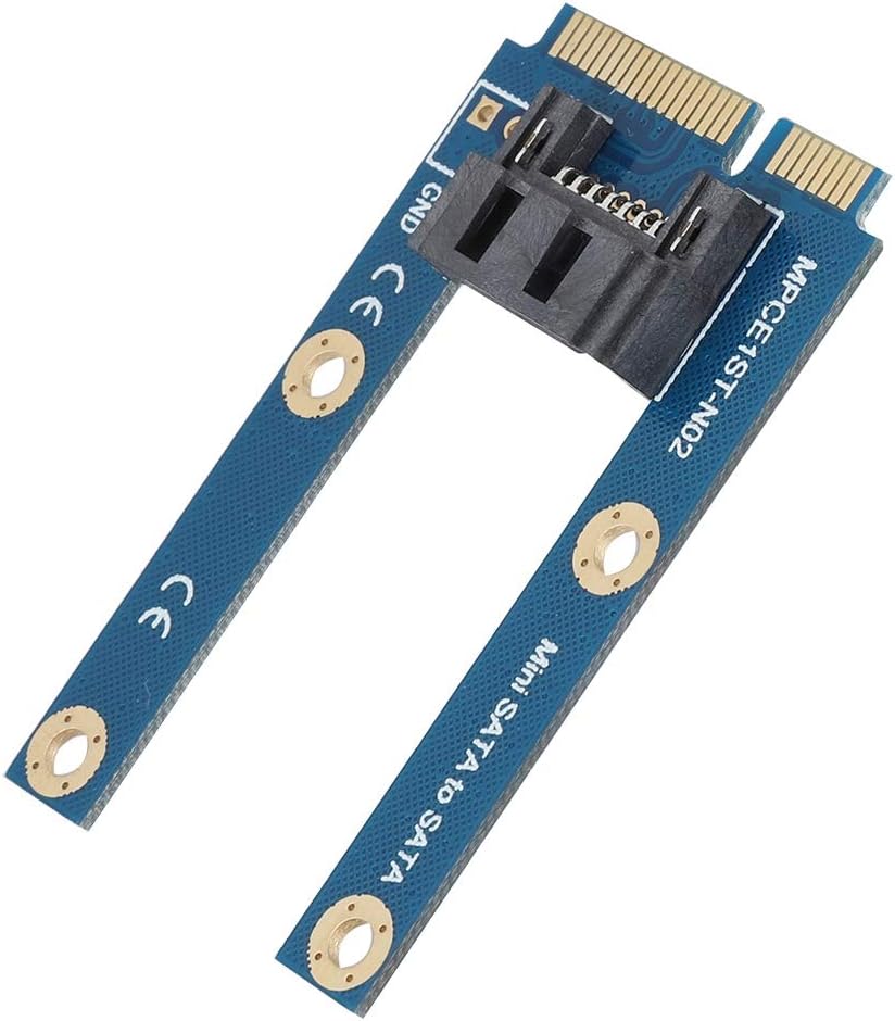 mSATA to SATA Adapter Card, Mini SATA to 7pin SATA MPCIe Expansion ...