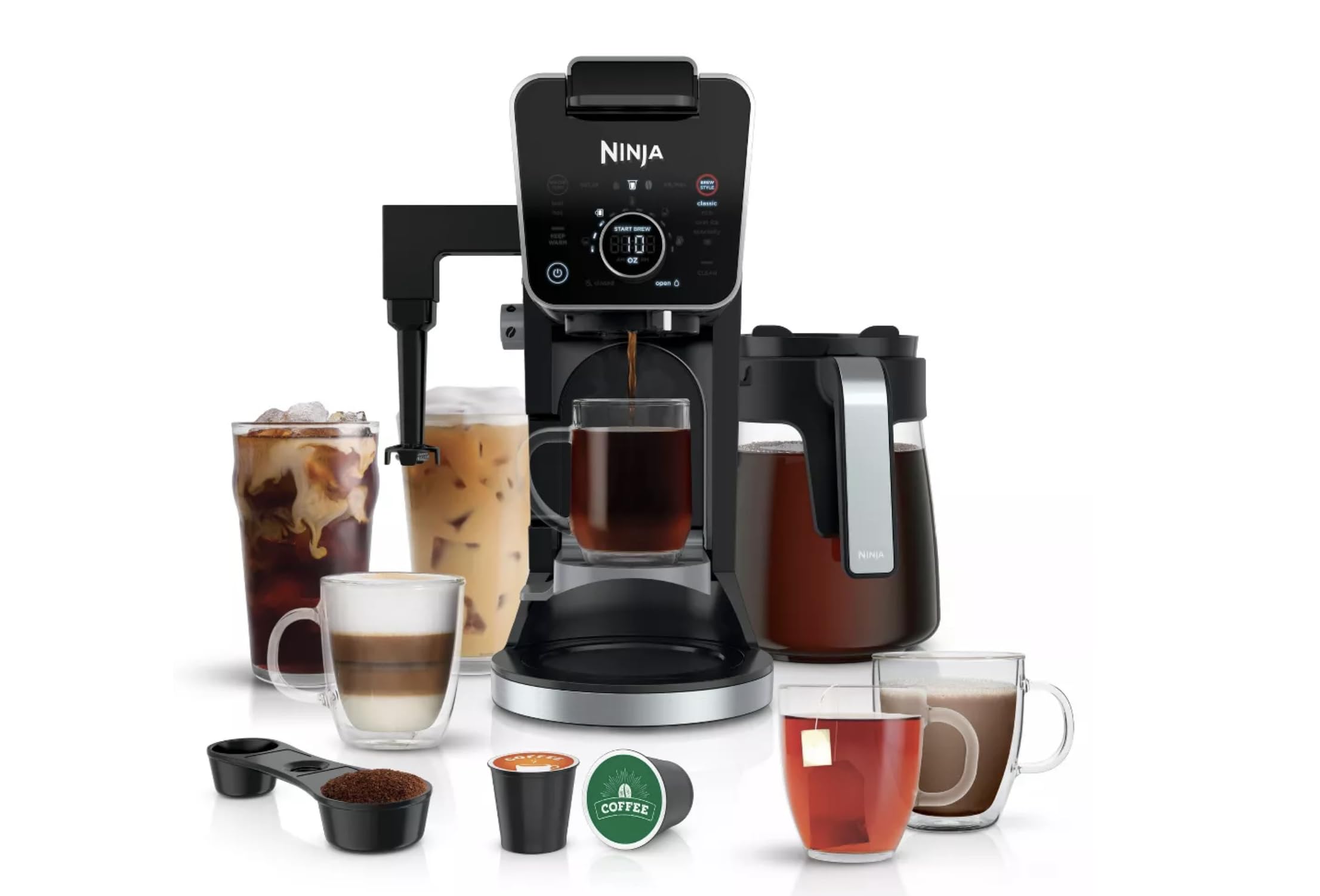 Ninja CFP301 DualBrew Pro Specialty 12-Cup Drip Maker with Glass Carafe ...