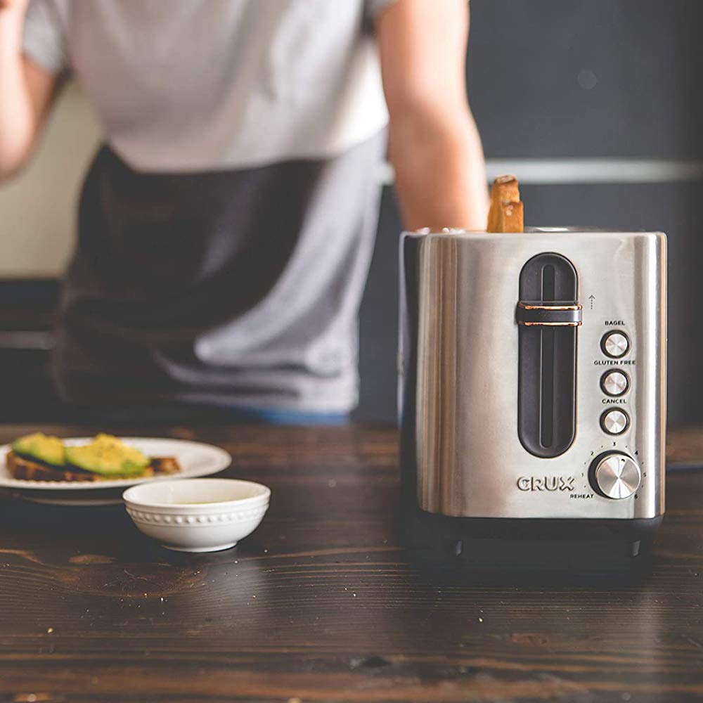 Mua Crux 2 Slice Stainless Steel Toaster, Extra Wide Slots, Quick ...