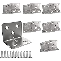 Amazon.com: Aufuga Stainless Steel L Bracket Silver , 90 Degree Small ...