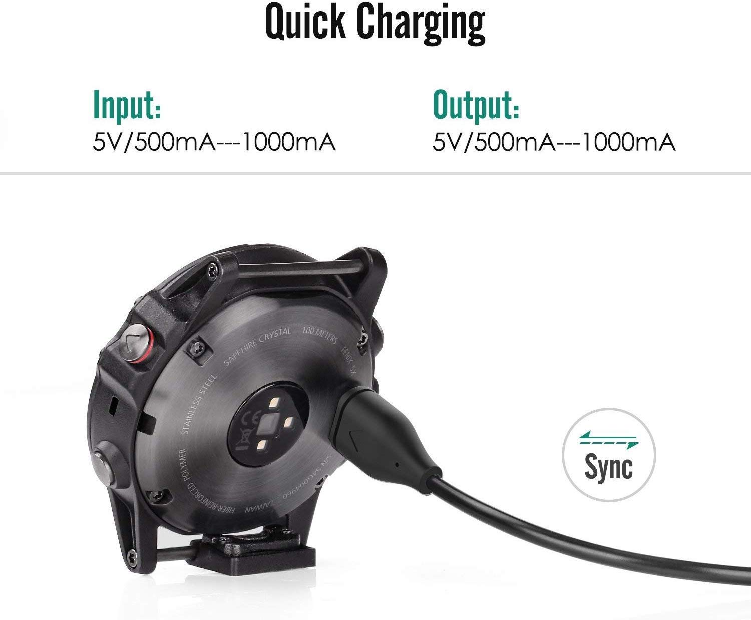 Mua Garmin Fenix 6 6S 6X Pro Sapphire Charger 2Pack, Ankey Charger ...