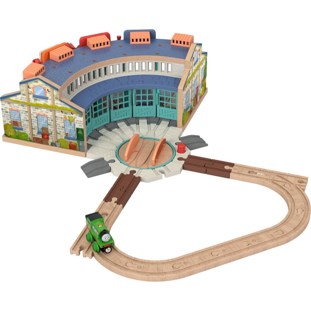 Thomas & Friends Wooden Railway Toy Train Track Tidmouth Sheds Starter ...
