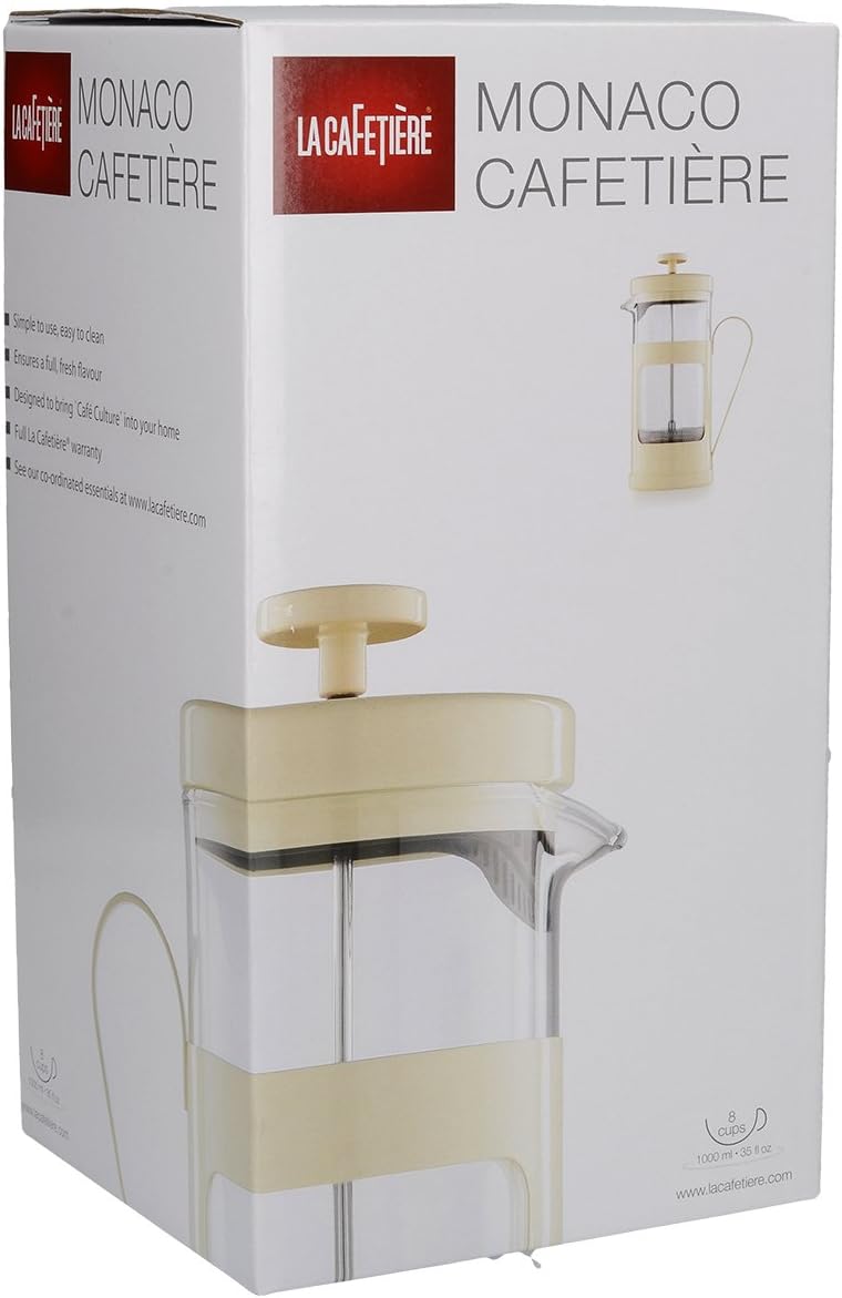 La Cafetière Monaco Coffee Maker, Cream, 1L – BigaMart