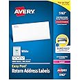 Amazon.com : Avery Return Address Labels with Sure Feed 1/2" x 1-3/4 ...