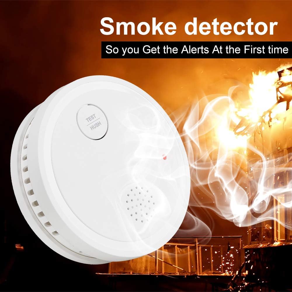 Semoss 10 Year Battery Operated Smoke Alarms for Home,Wireless Fire ...