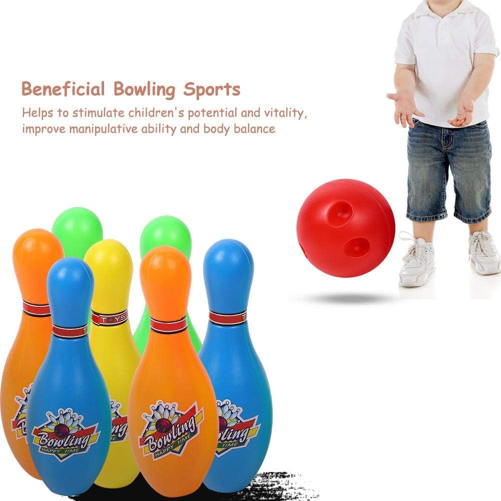 Alomejor Mini Bowling Toy Set Small Colorful Kids Plastic Bowling Ball ...