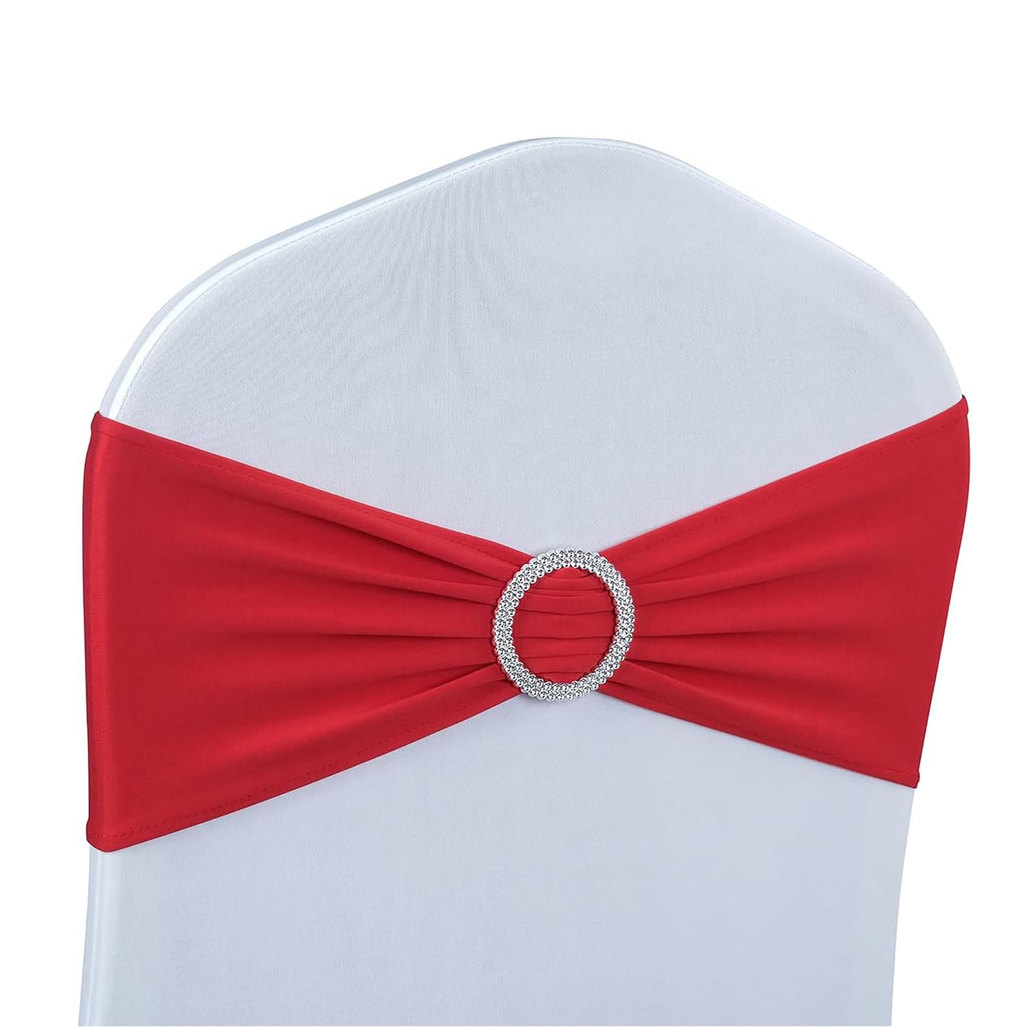 Red Chair Sashes Bows Spandex Red Sashes for Chairs 100 Pack Chair ...