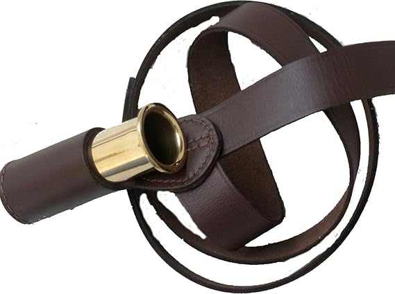 Leather flag pole carrier. Flagpole belt (brown leather): Amazon.co.uk ...