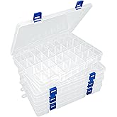 Amazon.com: DUOFIRE Plastic Organizer Container Storage Box Adjustable Divider Removable Grid ...