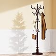 Amazon.com: SerHirst Coat Rack Freestanding, Wooden Coat Tree Stand ...