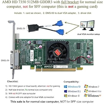 Amazon.com: Epic IT Service - AMD Radeon HD 7350 512MB graphics card ...