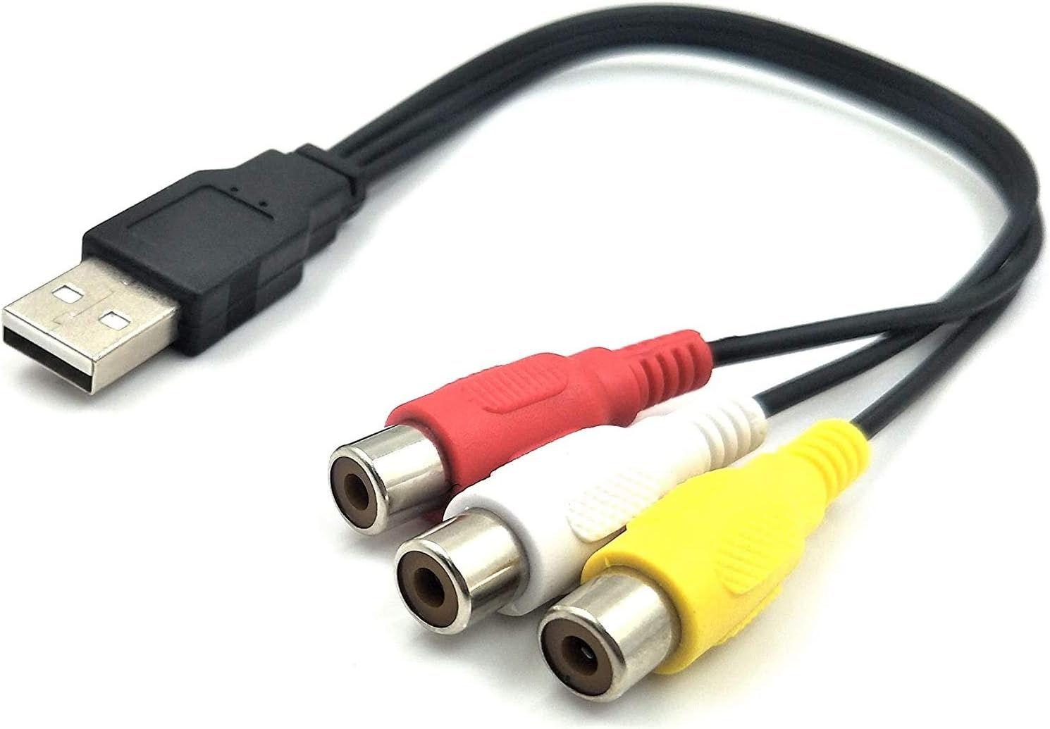 Amazon.co.jp： Access 【 30cm 】USB オス- 3RCA メス ビデオ AV A/V コンバータケーブルアダプタ ...