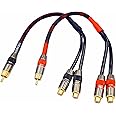 Amazon.com: KOOKFJLLZ 2 Pack RCA Splitter Subwoofer Stereo Audio Video ...