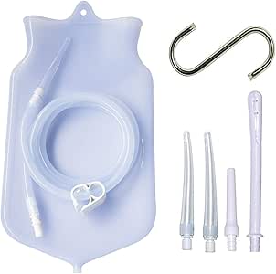 Amazon.com: Enema Bag Kit for Colon Cleansing, 2 Quart Open Top Enema ...