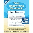 Print Handwriting Workbook for Teens: Improve your printing handwriting ...