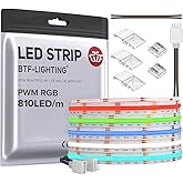 Amazon.com: BTF-LIGHTING FCOB WS2811 IC RGB COB LED Strip Flexible High Density Uniform Chasing ...