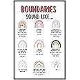 Amazon.com: Mental Health Classroom Poster - Boundaries Positive Quotes ...