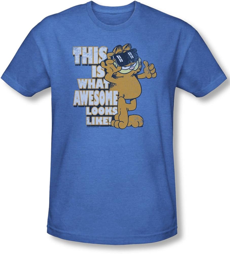 Garfield - Mens Awesome T-Shirt In Royal: Amazon.ca: Clothing & Accessories