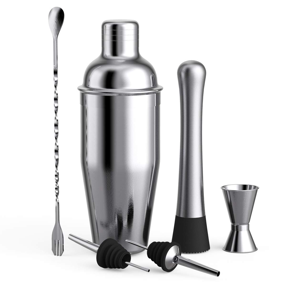 floureon Cocktailshaker Set 6-Teilig Premium Edelstahl Bar Cocktailset ...