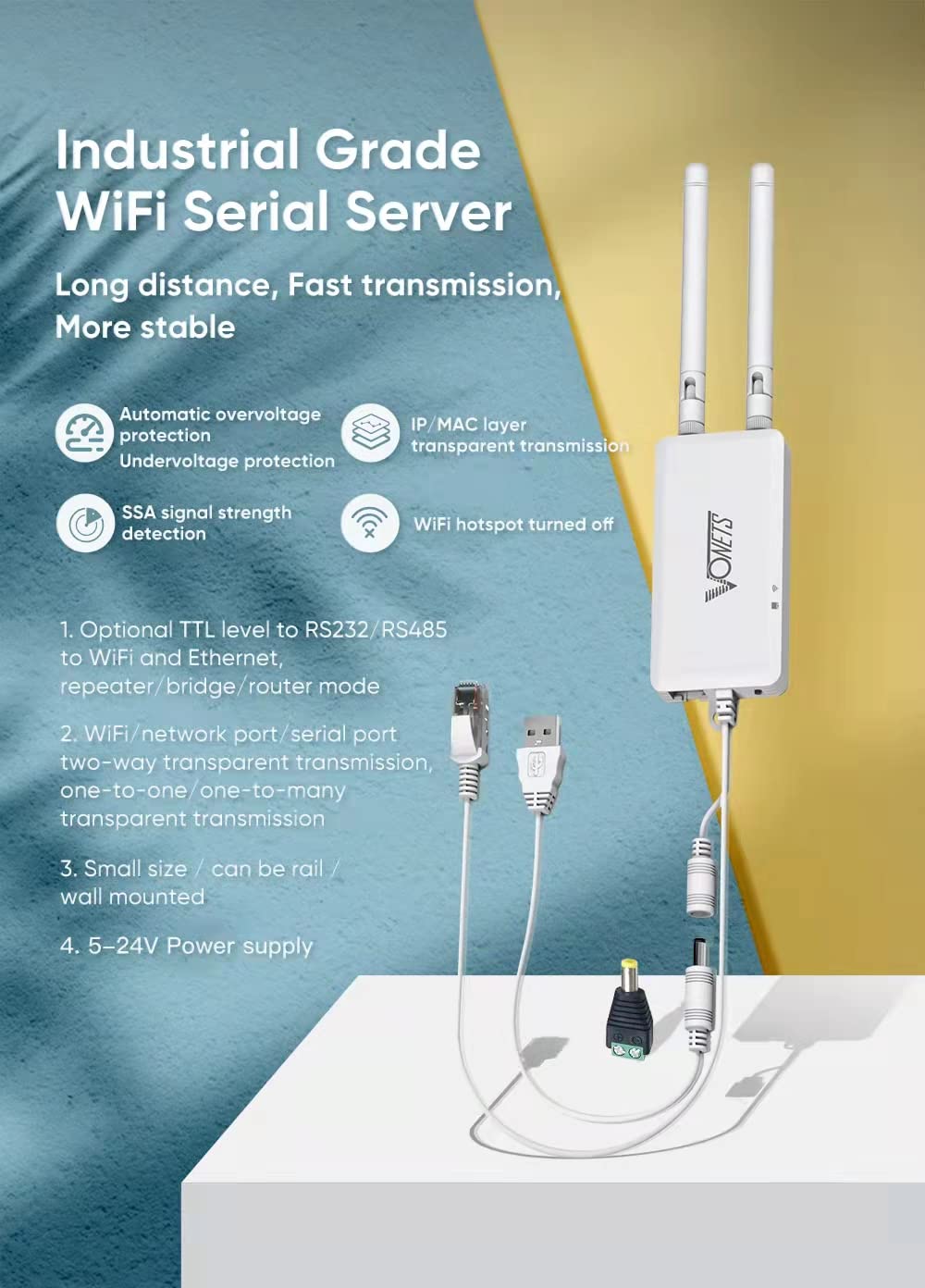 Mua VONETS Industrial 2.4GHz WiFi Serial Port Server/WiFi Bridge ...