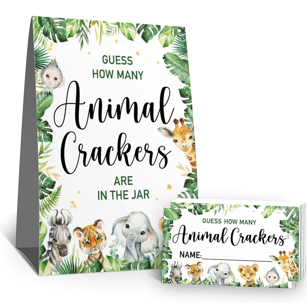Mua Guessing Animal Crackers Baby Shower Party Game Kit (1 Standing ...