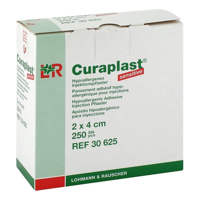 Curaplast Injection Plaster Sensitive 2 x 4 cm - Pack of 250 Plasters ...