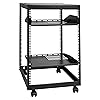 VEVOR 15U Open Frame Server Rack, 23''-40'' Adjustable Depth, Free ...
