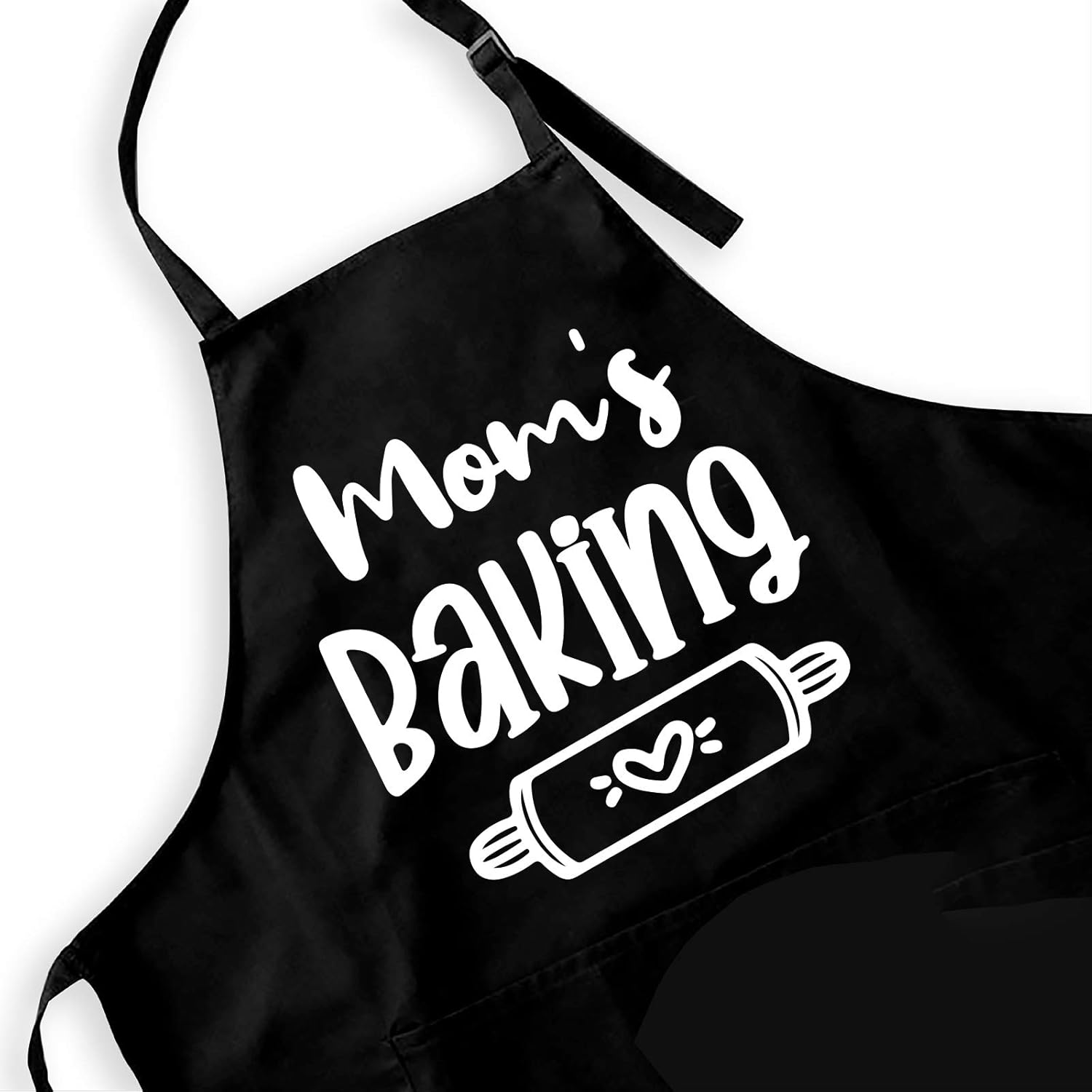 Funny Black Baking Apron for Women Teens Baker, Mom's Baking Apron with ...
