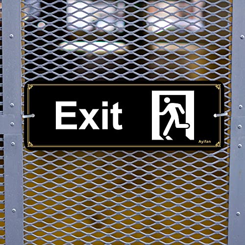 3 Pack Exit Signs For Business Reflective Aluminum Warning Metal Sign ...
