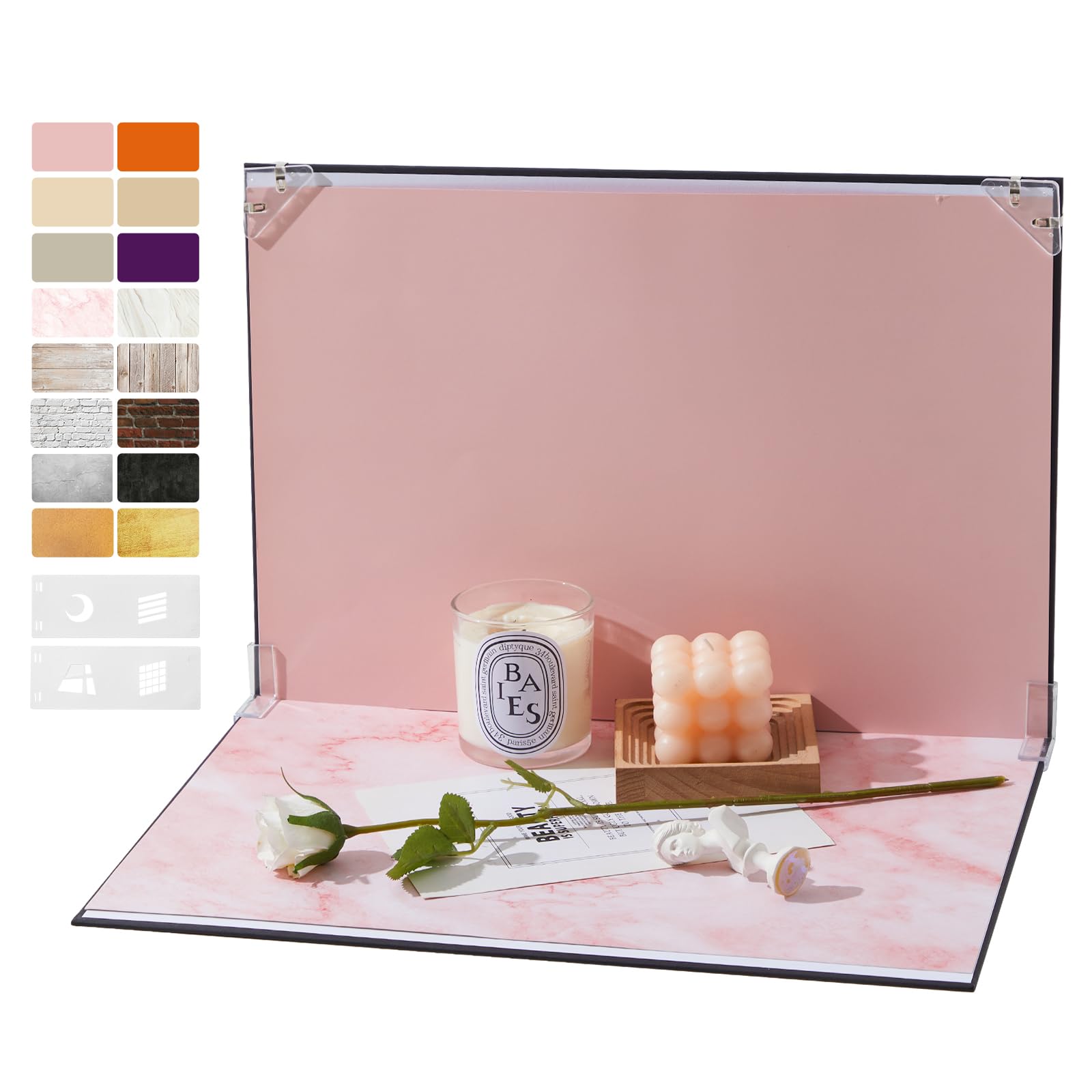 Product Photography Backdrops, 16x11.5 Inch Photo Backdrop Board Kit ...