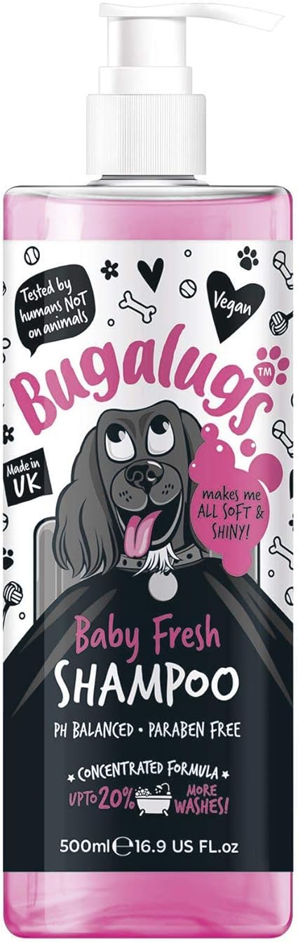 BUGALUGS Baby Fresh Dog Shampoo 500ml dog grooming shampoo products for ...