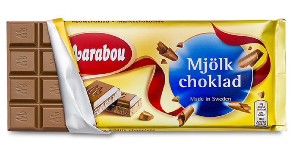 Amazon.com : Marabou Daim Original Swedish Milk Chocolate Mjolkchoklad Bar 200g. By Kraft Foods ...