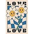 Amazon.com: Mcanpst Hippie Wall Art Vintage Wall Decor Retro Smile Flower Poster,Children's Day ...