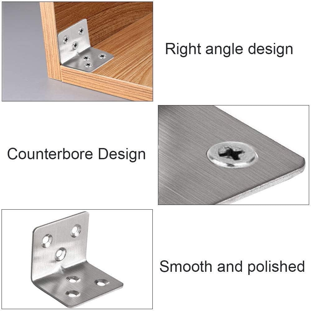 Corner Brackets Angle Connector Fastener Corner Brace Joint 90 Degree ...