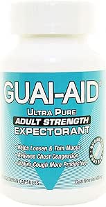 Amazon.com: 100 Guai-Aid 600mg "Ultra-Pure" Guaifenesin vegetarian ...