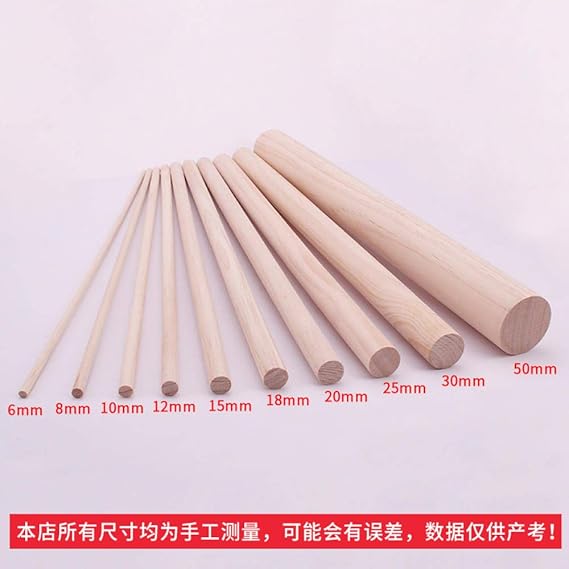 Round Stick Long Wooden Sticks Pine Stick DIY Handmade Pine Round Rod ...