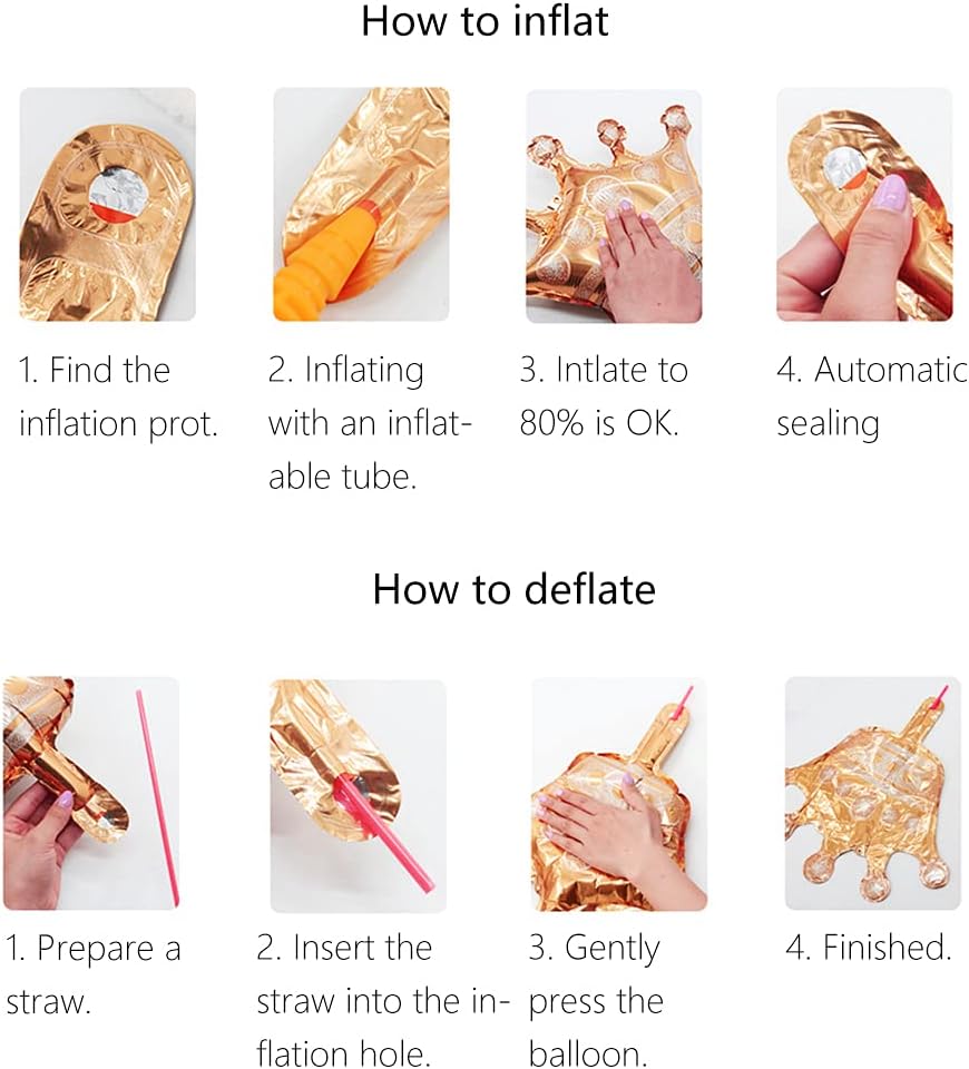 Aabellay Large Foil Mylar Balloons 40 Inch Rose Gold Number Balloons Giant Jumbo Birthday ...