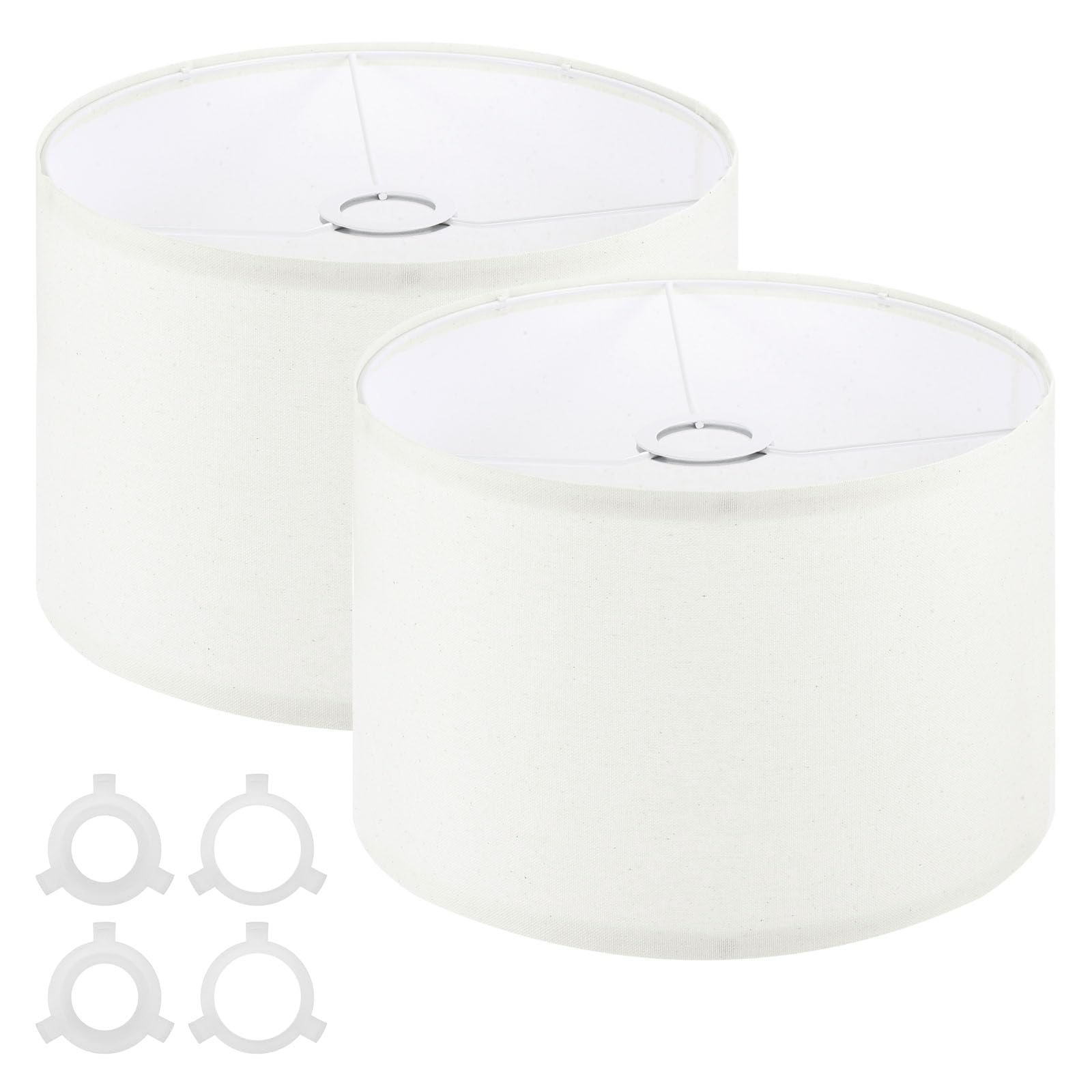 PATIKIL Drum Lamp Shades for Table Lamps 12"x12"x8" Linen Lampshade Set ...