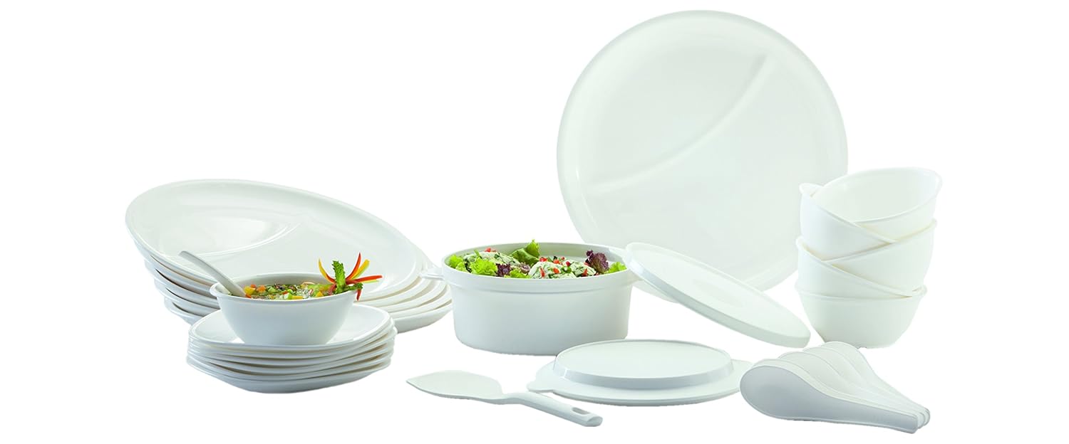 Signoraware Dinner Special Dinner Set, 28-Pieces, White Rs 821 At ...