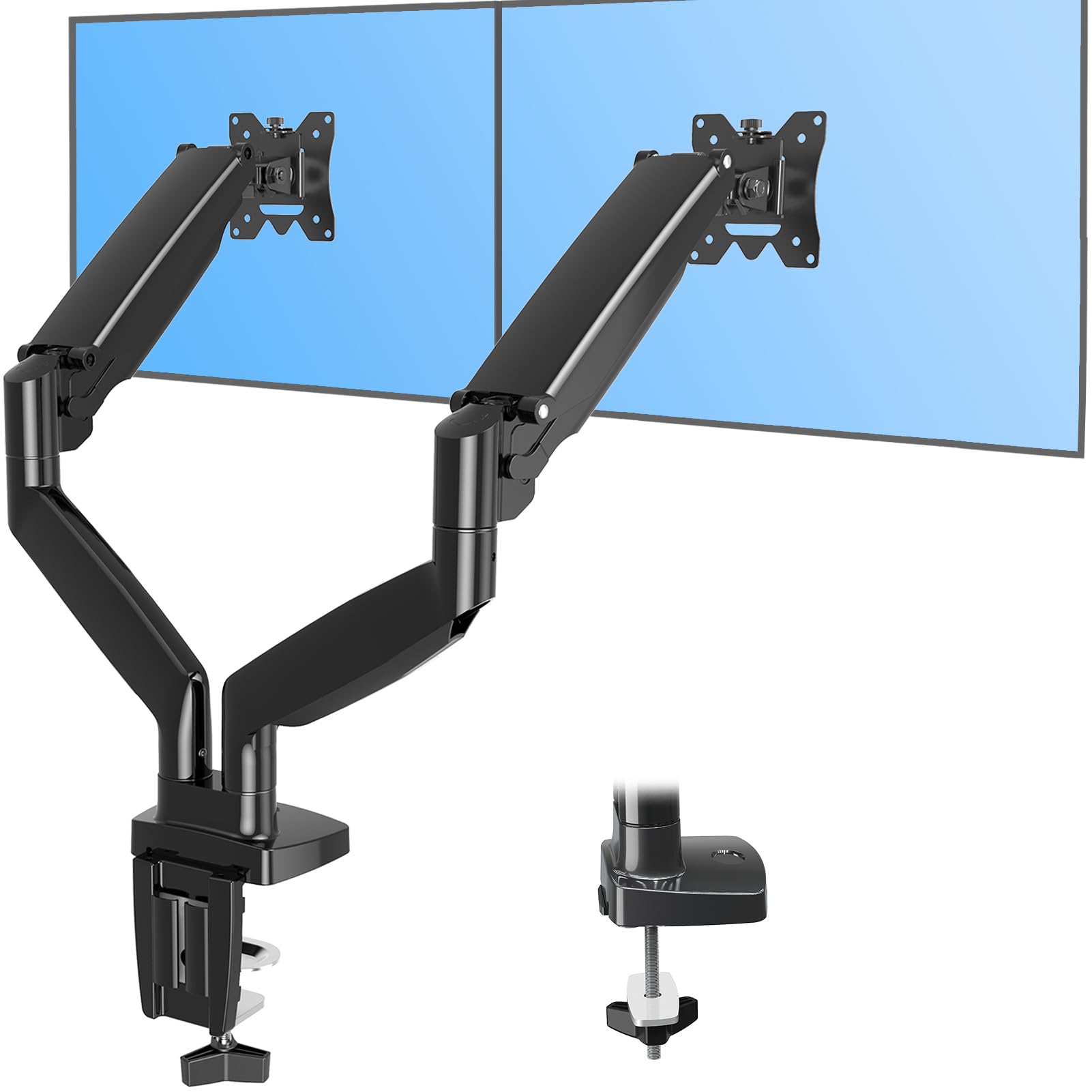 MOUNTUP Dual Monitor Mount for 2 Max 35 inch Ultrawide Screens, Hold 6. ...