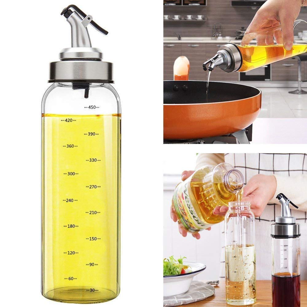 Buy DD Retails Glass Oil and Vinegar Storage Bottle, Vinegar Dispenser ...