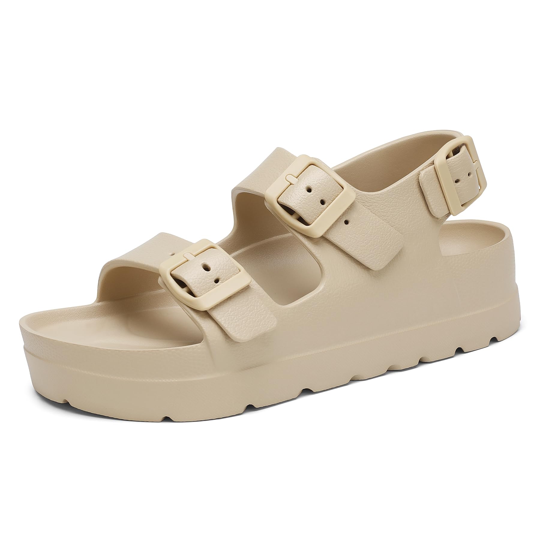 SOSOWHLTE Women's Platform Sandals with Arch Support Lightweight Chunky ...