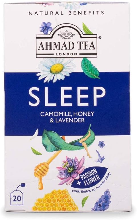 Ahmad Tea Camomile, Honey & Lavender "Sleep" Infusion - 20 Teabags, 68 ...