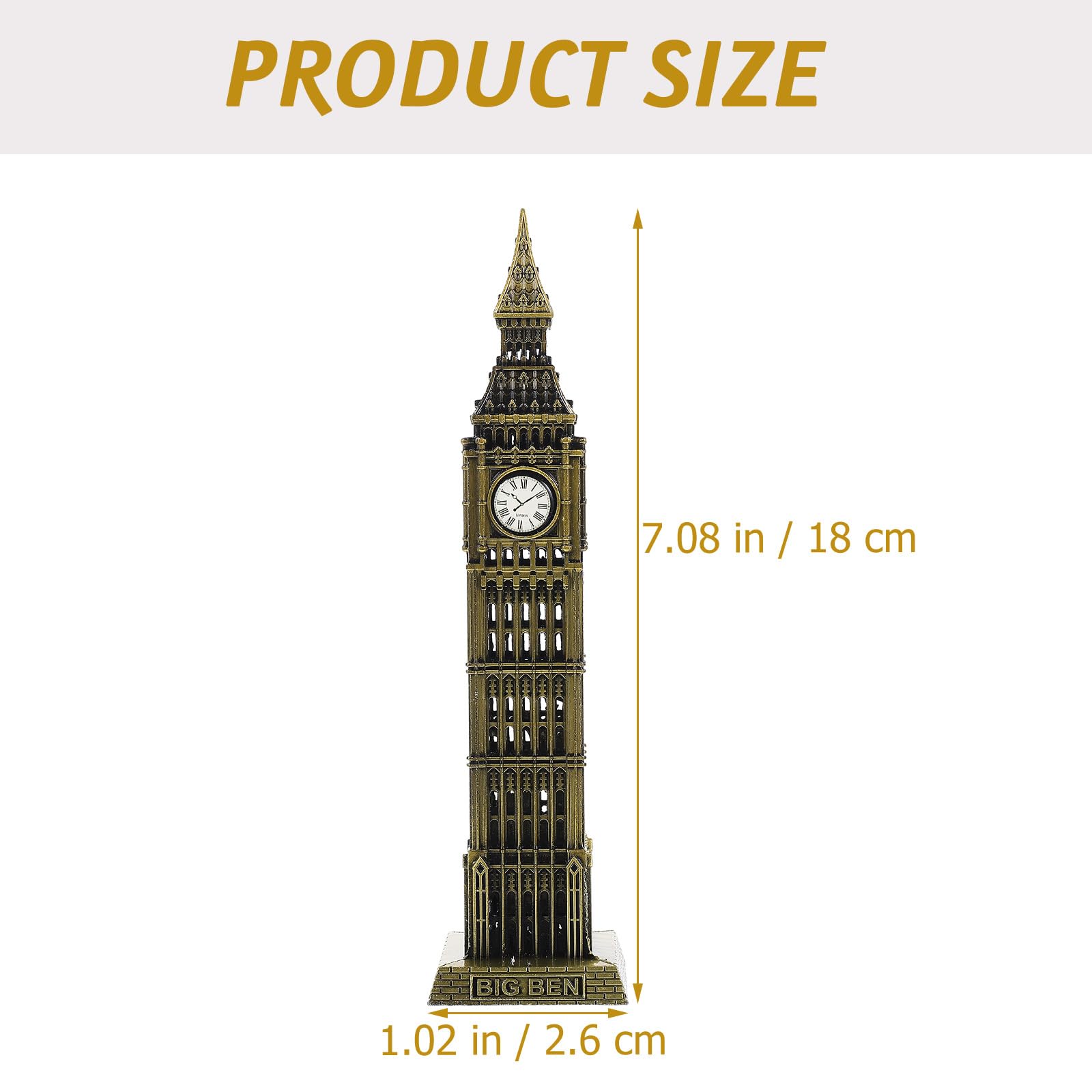 EXCEART Big Ben Clock Tower Statue London Landmarks Model Metal UK ...