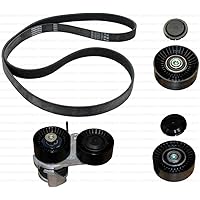 Amazon.com: Drive Belt Kit with Tensioner Assembly + 2 Idler Pulleys ...