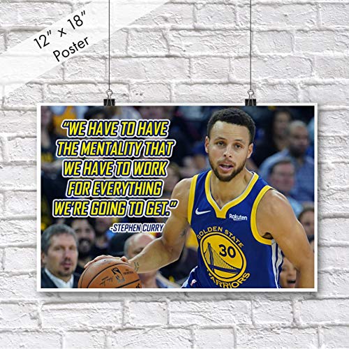 Stephen Curry Poster Quote Cool Golden State Warriors Steph - Want It All