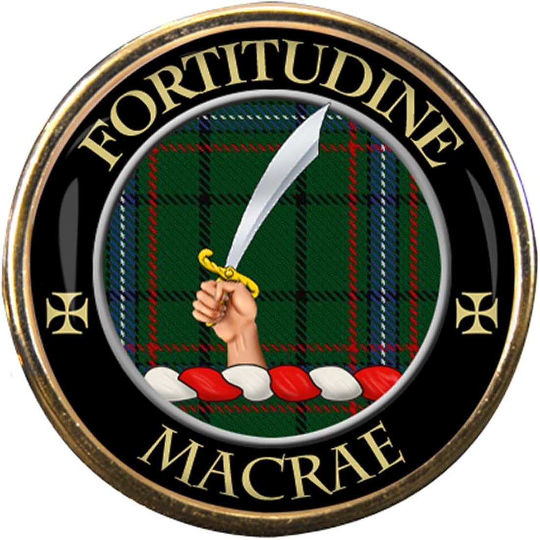 Macrae Scottish Clan Pin Badge: Amazon.co.uk: Clothing