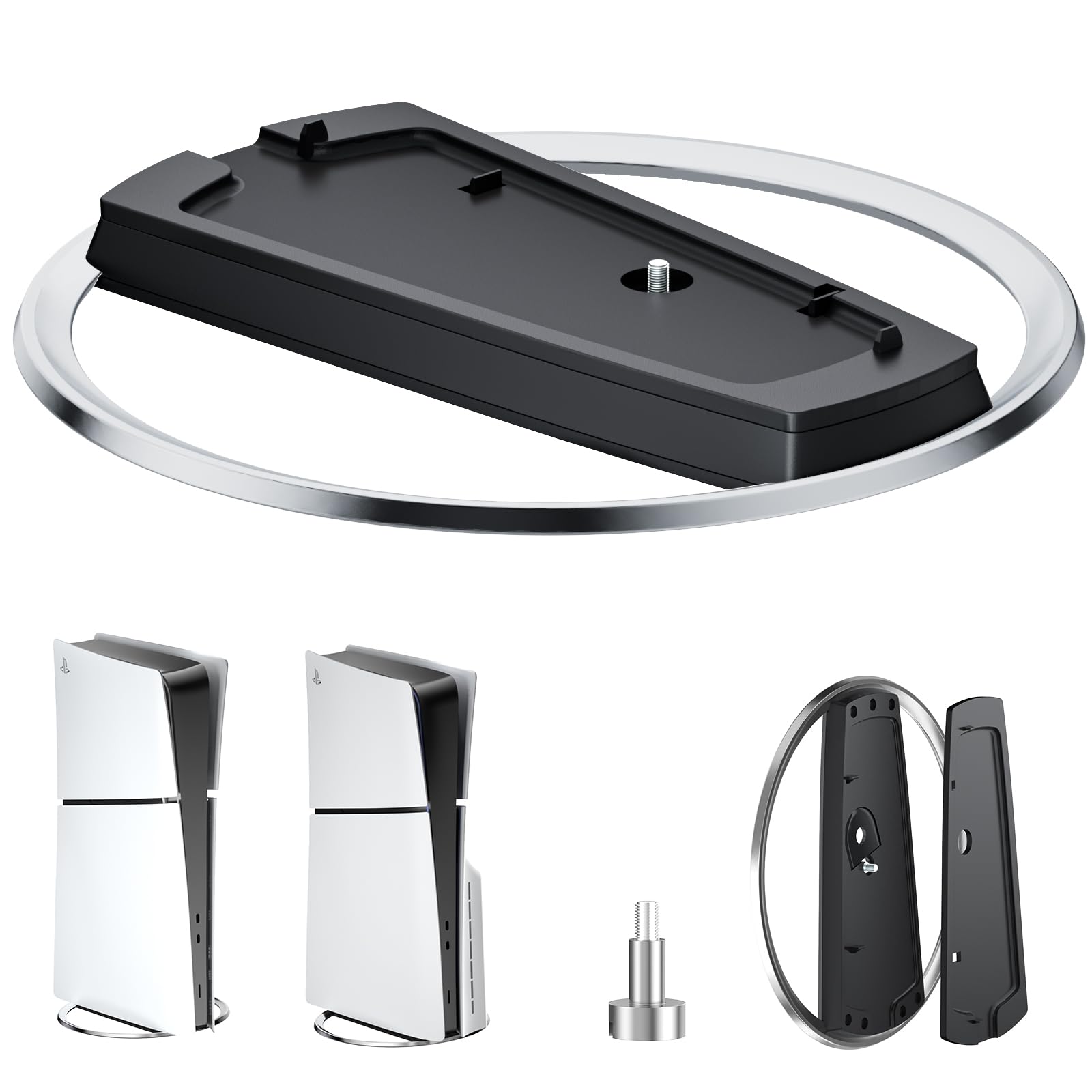 DUXICEPIN Vertical Stand for PS5 PRO/ PS5/PS5 Slim Console Disc and ...